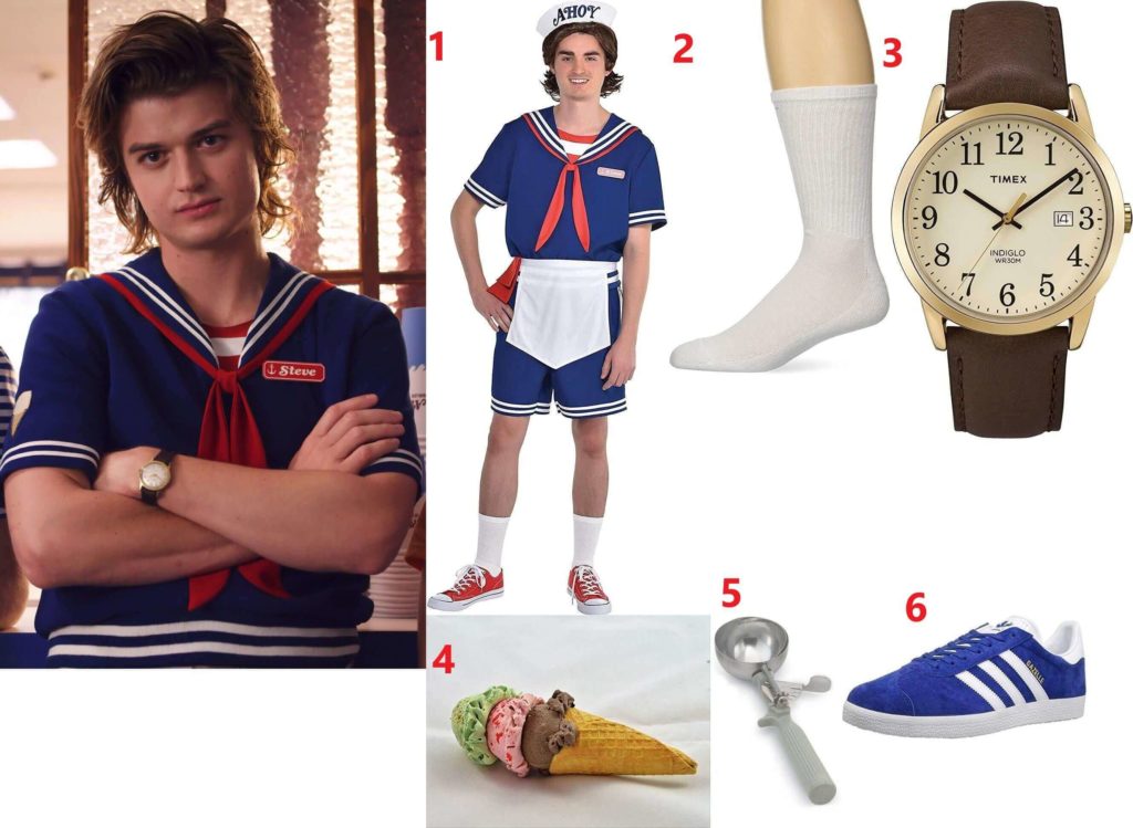 Steve Harrington Scoops Ahoy Costume - Costume Realm