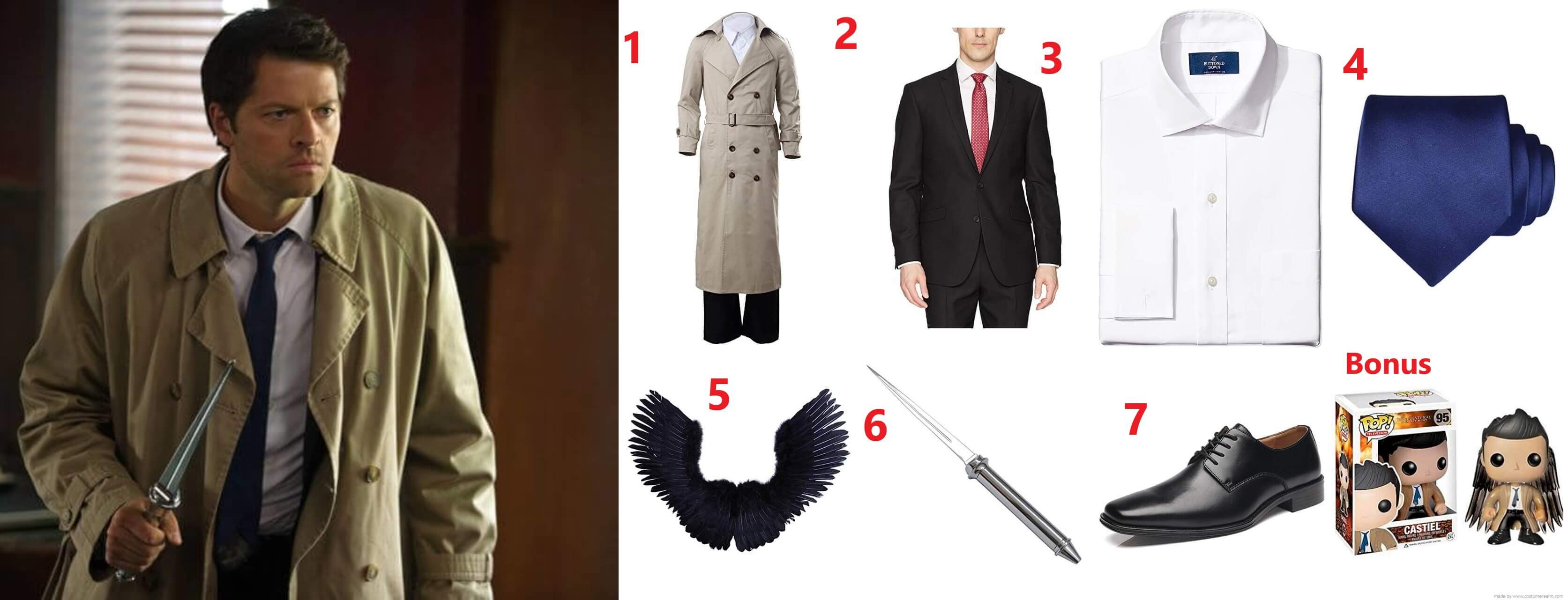 Diy Halloween, Cosplay, Fancy Dress Costume Guides Castiel Costume