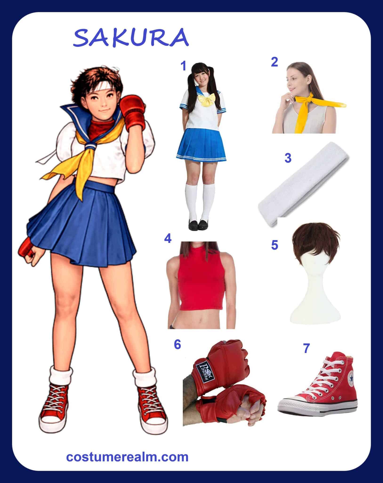 How To Dress Like Sakura From Street Fighter, Diy Street Fighter ...