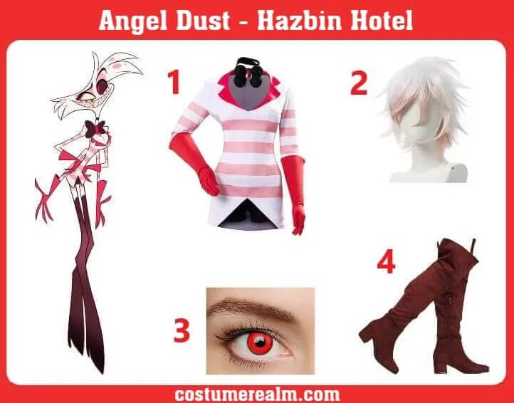 How To Dress Like Angel Dust From Hazbin Hotel, Diy Angel Dust Costume