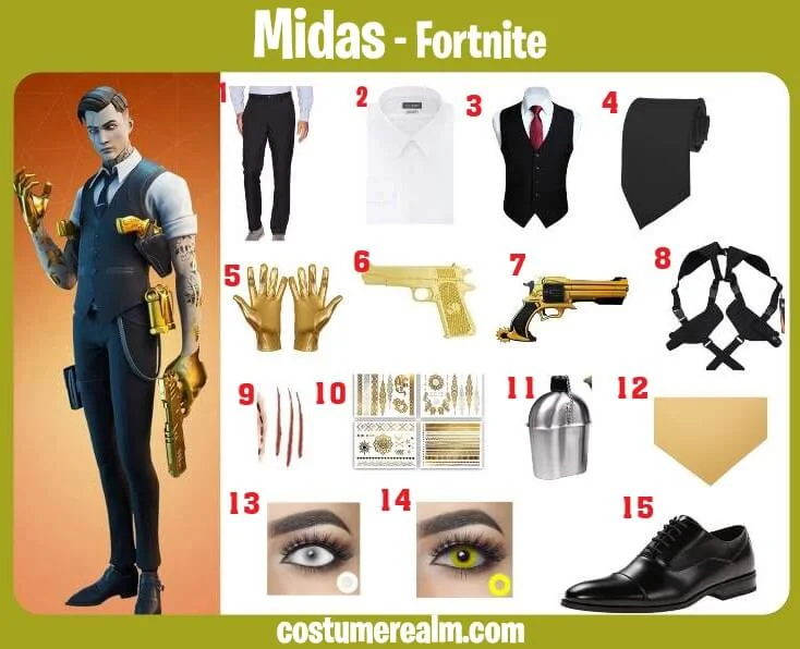 Fortnite Midas Costume | Halloween Costume Guide